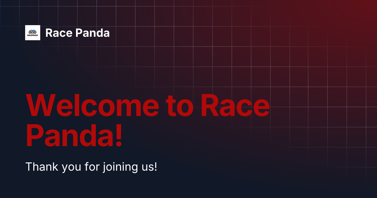 Welcome to Race Panda! | Race Panda